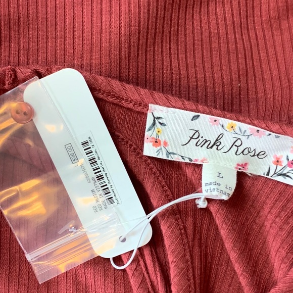 Pink Rose | Dresses | Nwt Pink Rose Ribbed Maxi Dress With Side Slits L ...